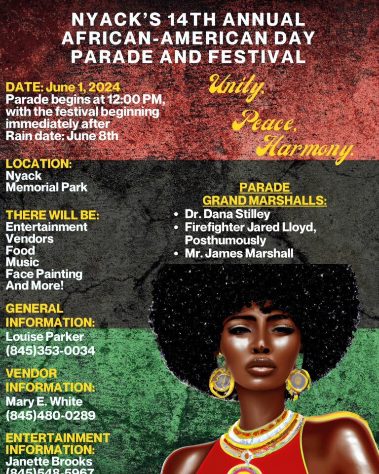 NYACK’S 14th ANNUAL AFRICAN-AMERICAN DAY PARADE & FESTIVAL - Historic ...